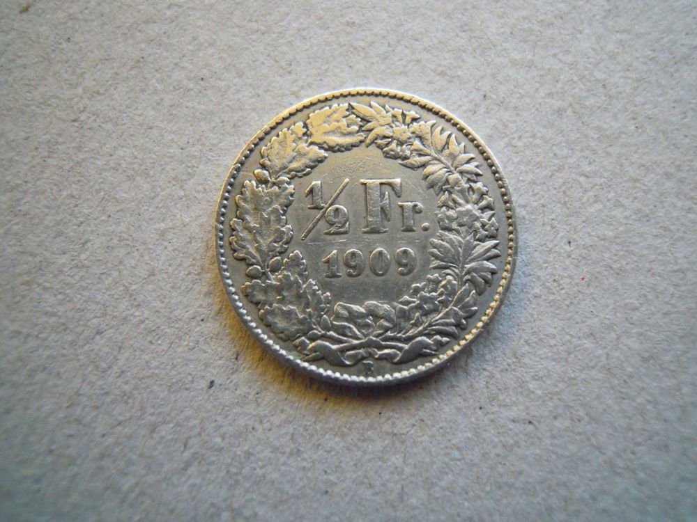 50 Rp. 1909 gute Erhaltung (Gebraucht) in Kriegstetten für CHF 2.5 – mit Lieferung auf Ricardo ...