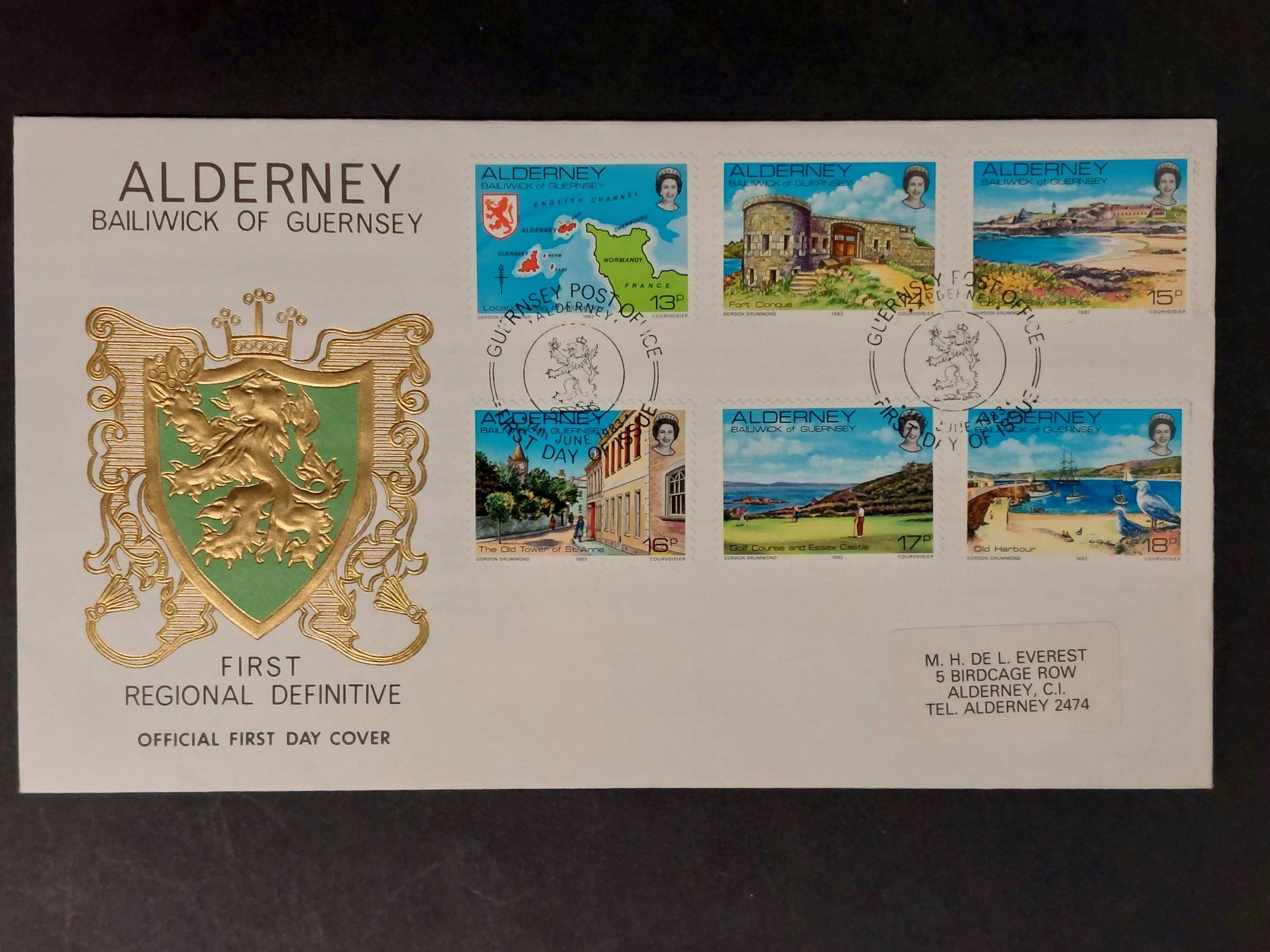 FDC Alderney Bailiwick of Guernsey 1983 (Gebraucht) in Obfelden für CHF ...