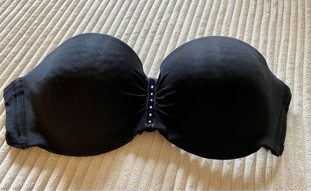 BH Bandeau Trägerlos Schwarz Glitzer Unterwäsche Love 75B (Gebraucht) in Langnau am Albis für ...