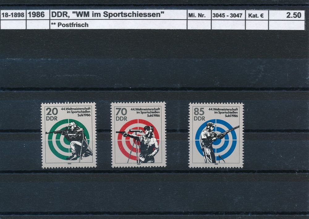 1986 DDR, WM im Sportschiessen | Kaufen auf Ricardo