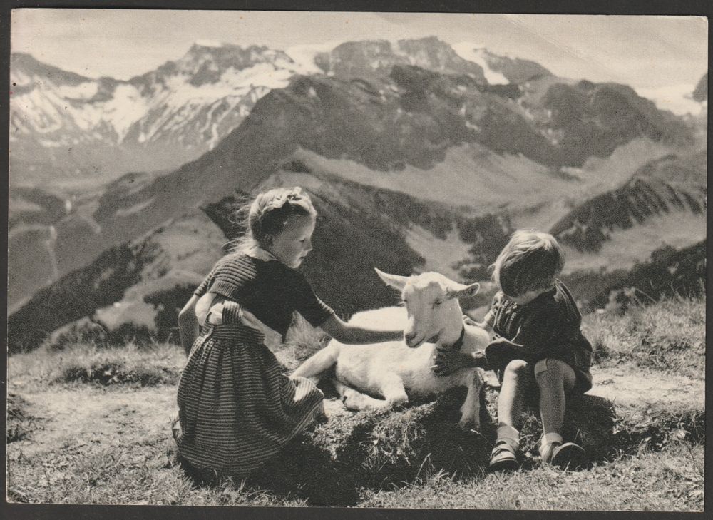 SG 15.X.57: "Heidi u.Peter mit Geis", Alpen, perf. Stempel (Gebraucht ...