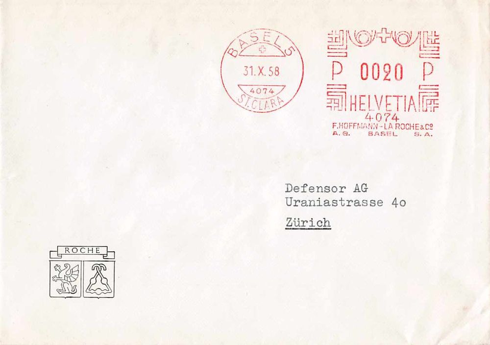 alte FRANKIERMASCHINEN - Werbebrief - ROCHE - ab 1.-- (Gebraucht) in ...