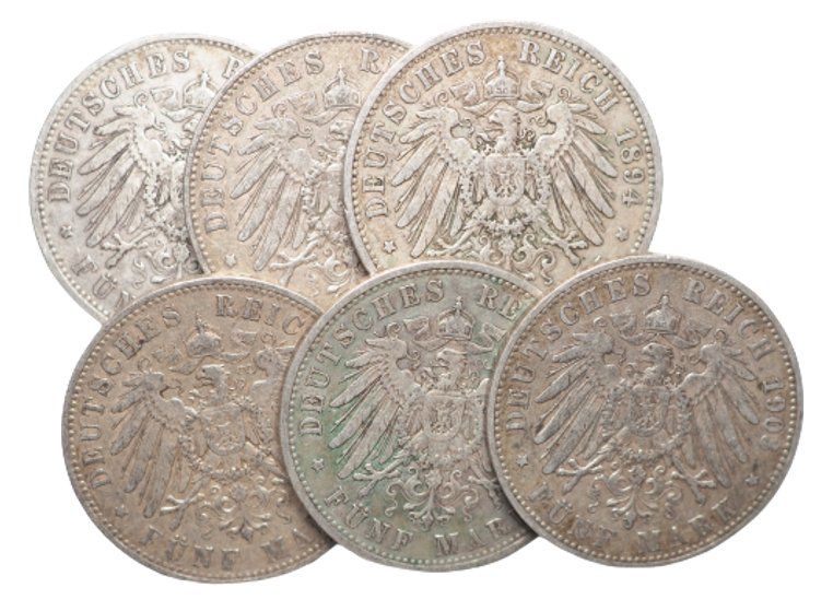 Lot Silber Münzen Deutschland 5 Mark (Gebraucht) in Liestal für CHF 140 ...