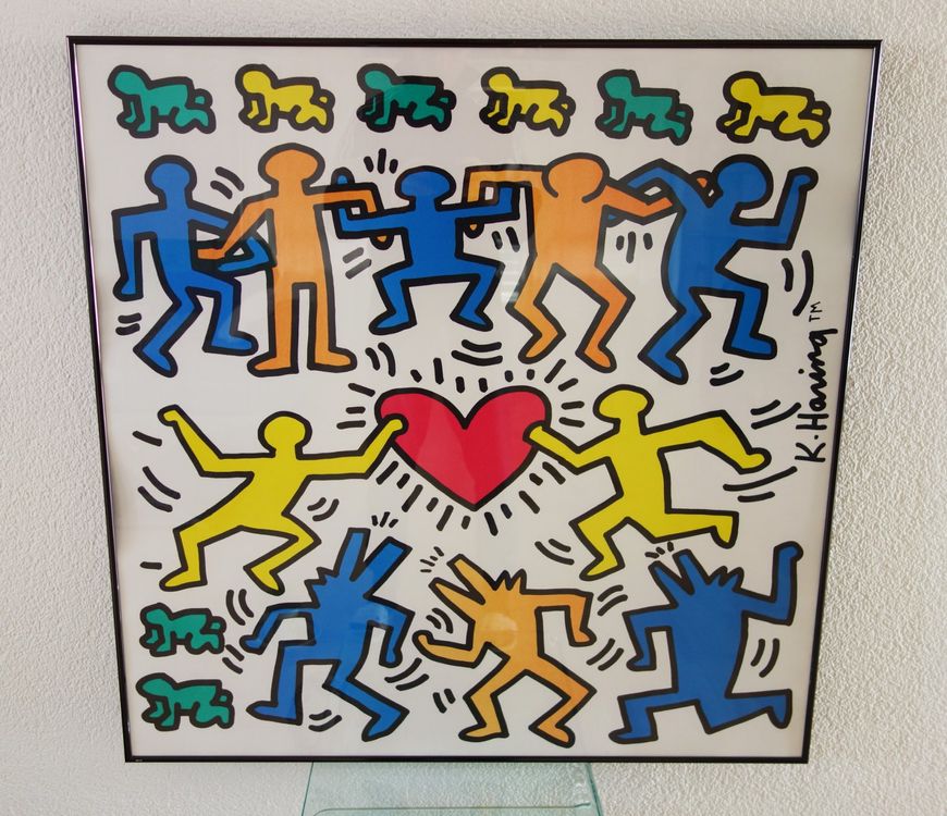 Keith Haring Love (Unity), Original Lithographie Druck 1991 (Gebraucht ...