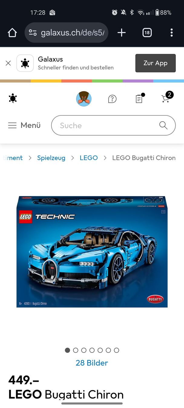 LEGO Technic Bugatti Chiron - Sammlerstück im Top Zustand! (Neu (gemäss ...