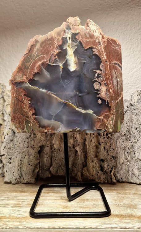 Rote Vulkanachat Scheibe auf Ständer 878g (Gebraucht) in Matzingen für ...