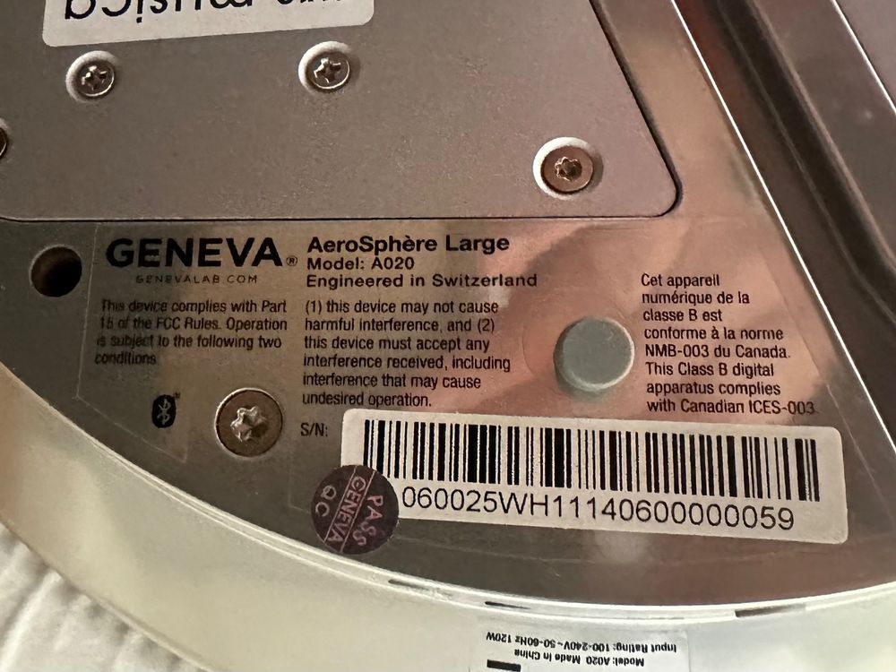 Lautsprecher Geneva AeroSphère Large Model: A020 (Gebraucht) in Dübendorf für CHF 70 – nur ...