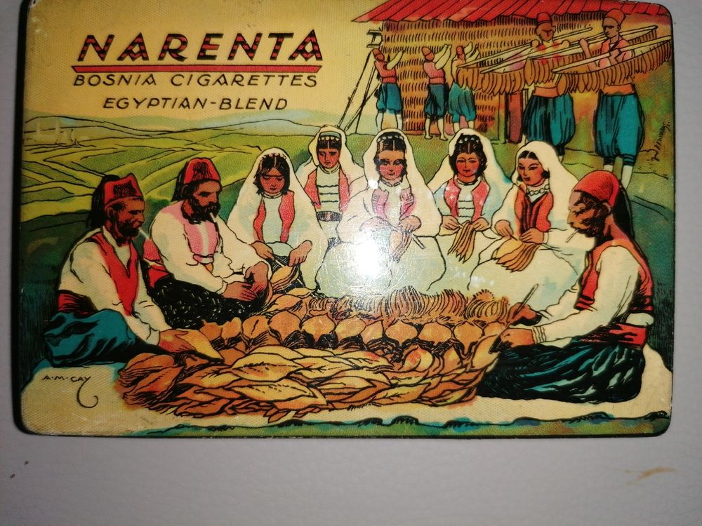 Antike, seltene, Blechdose Narenta 25 er Bosnia Cigarettes (Gebraucht ...