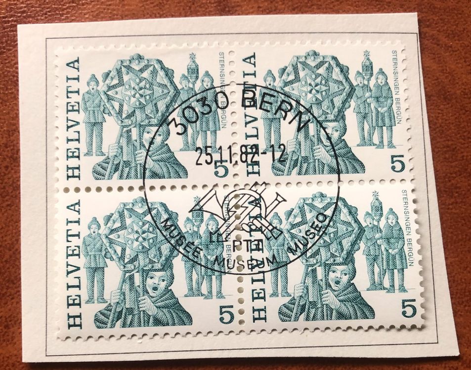 4 er Block Nr.594 mit Papier Stempel Bern | Kaufen auf Ricardo