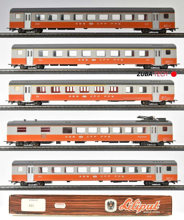 Liliput 885 5x Personenwagen EW III SwissExpress SBB H0 GS (Gebraucht) in St. Gallen für CHF 130 ...