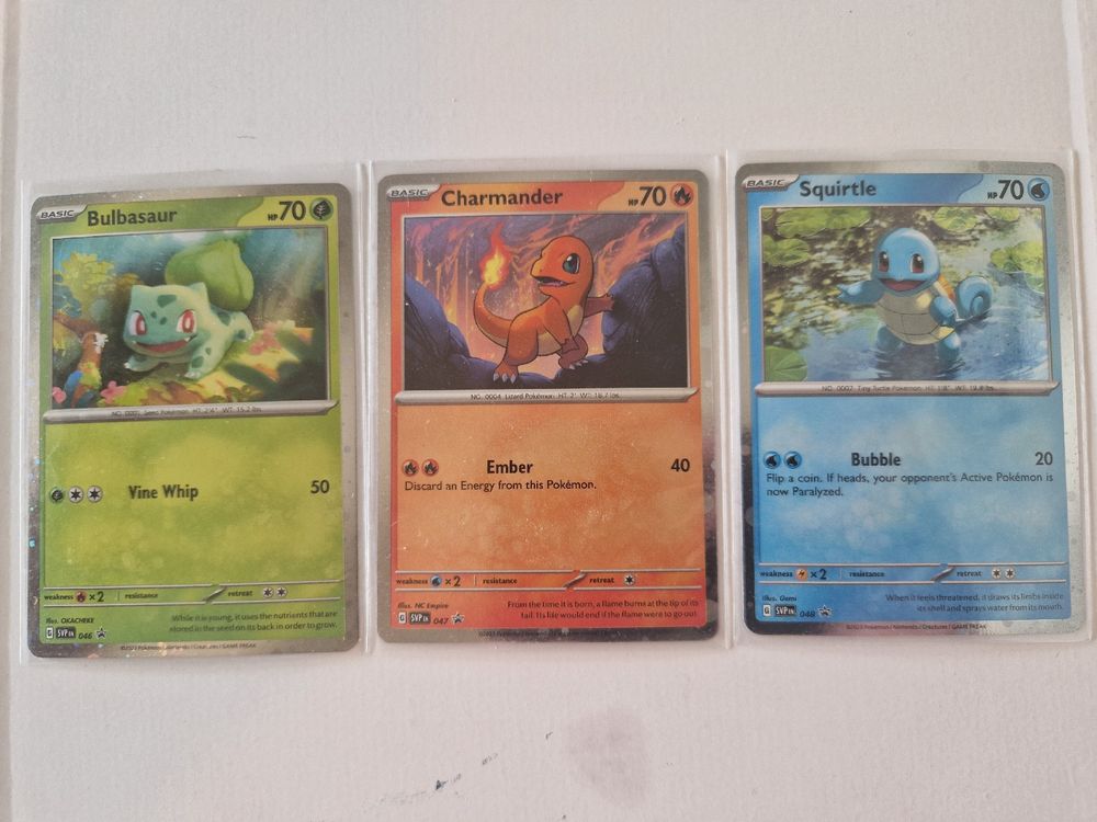 charmander bulbasaur squirtle promo set 151 pokemon (Neu (gemäss ...