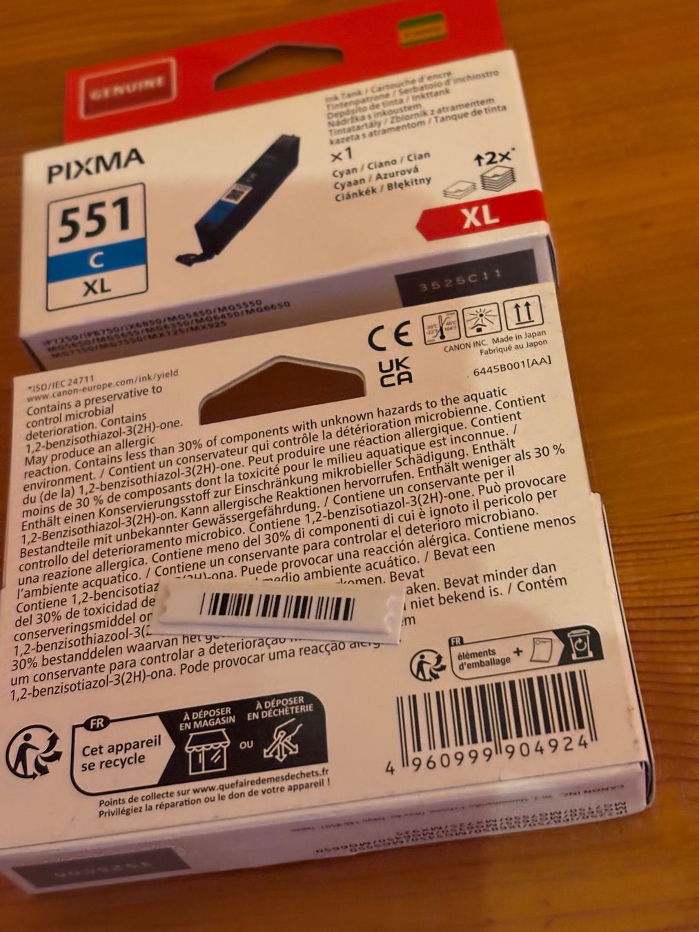 2 Canon PIXMA 551 / XL, M und C Tonerkartuschen (Neu und ...
