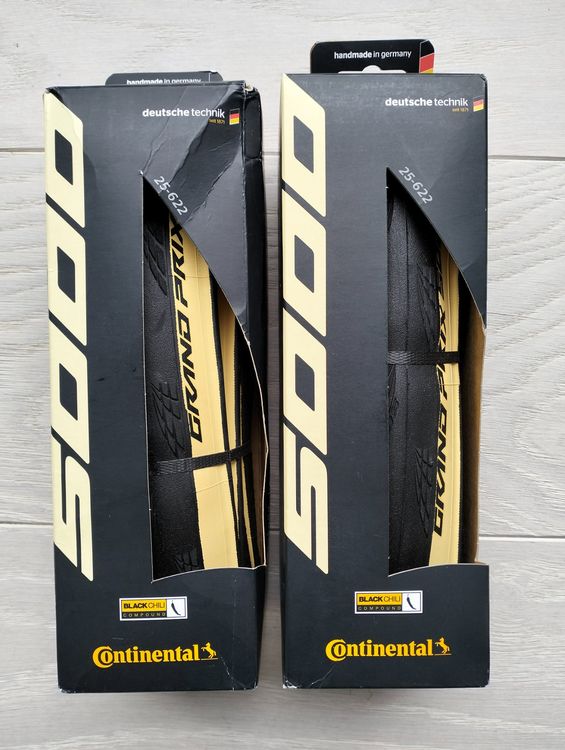 2x Continental GP 5000 25mm black/cream (Neu (gemäss Beschreibung)) in ...