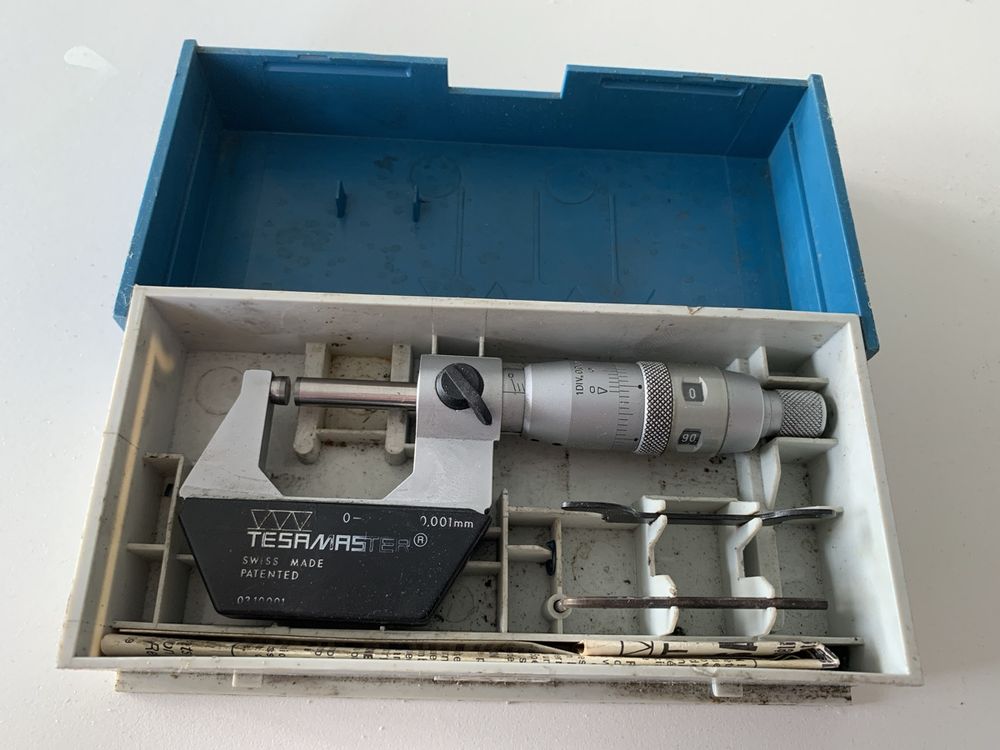 Bügelmessschraube TESA MASTER; Swiss Made. In guter Box (Gebraucht) in ...