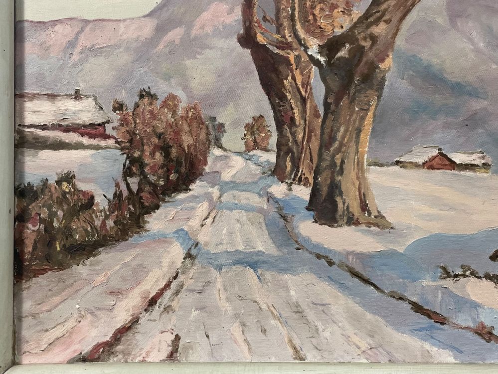 Winterlandschaft Gemälde mit Top Aussicht Signiert (Gebraucht) in Root für CHF 45 – mit ...