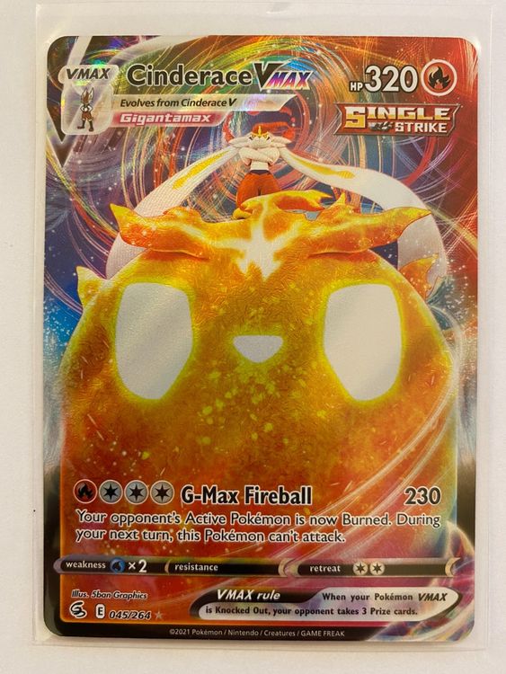 Pokemon Cinderace VMax 045/264 Fusion Strike EN (Neu (gemäss ...