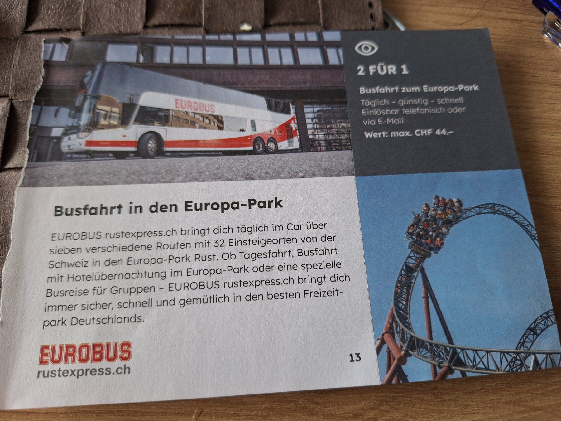 Spannende Gutscheine Europapark 2 Fr 1 Bilder