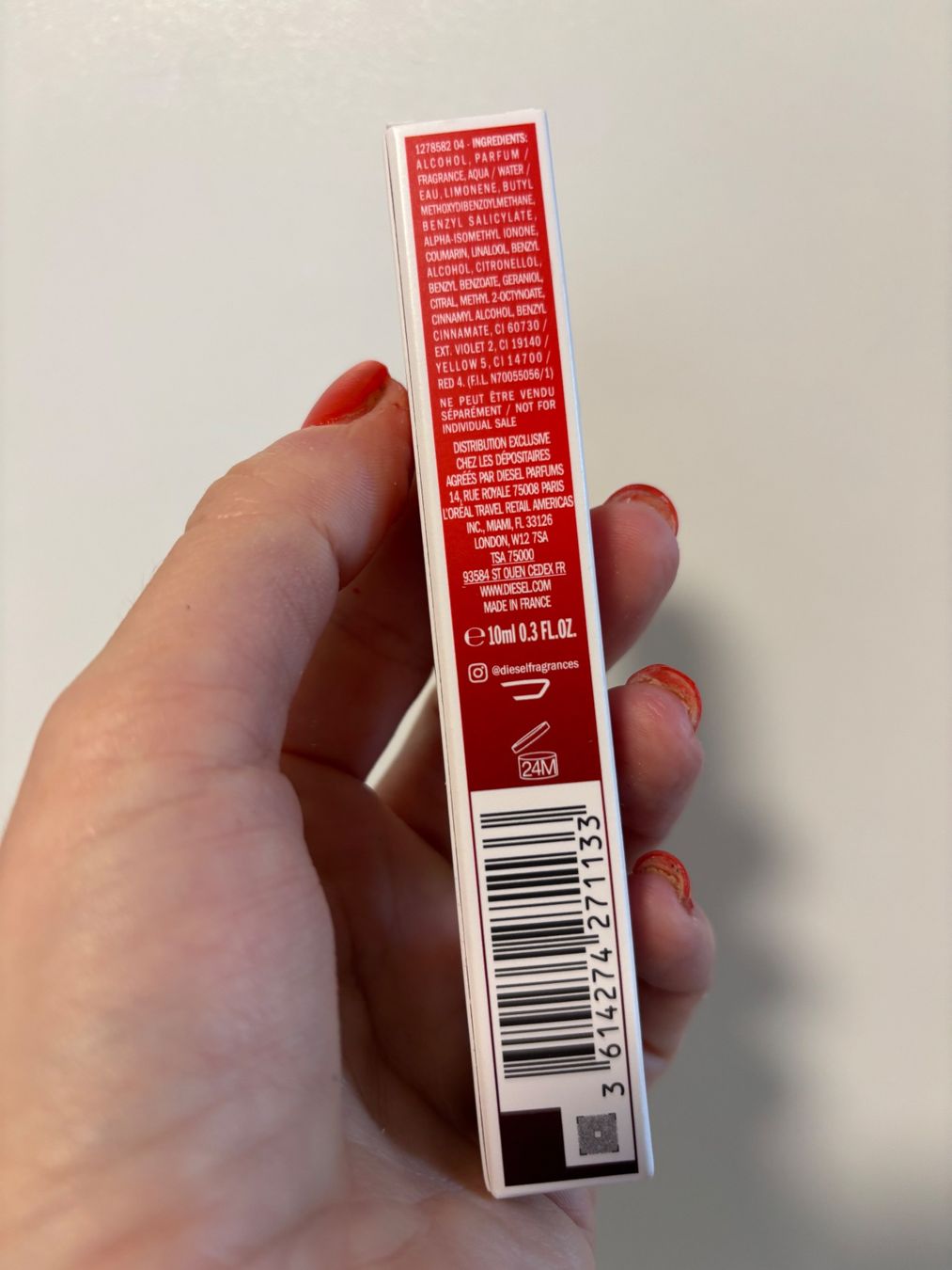 D Red Le Parfum Diesel für Männer, 10ml., Neu (Neu und originalverpackt ...