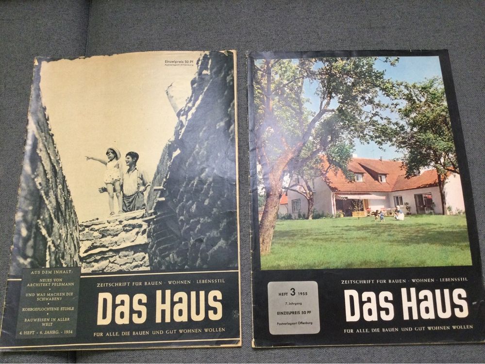 2 Hefte „Das Haus“ von 1954 und 1955 (Gebraucht) in Glattfelden für CHF ...
