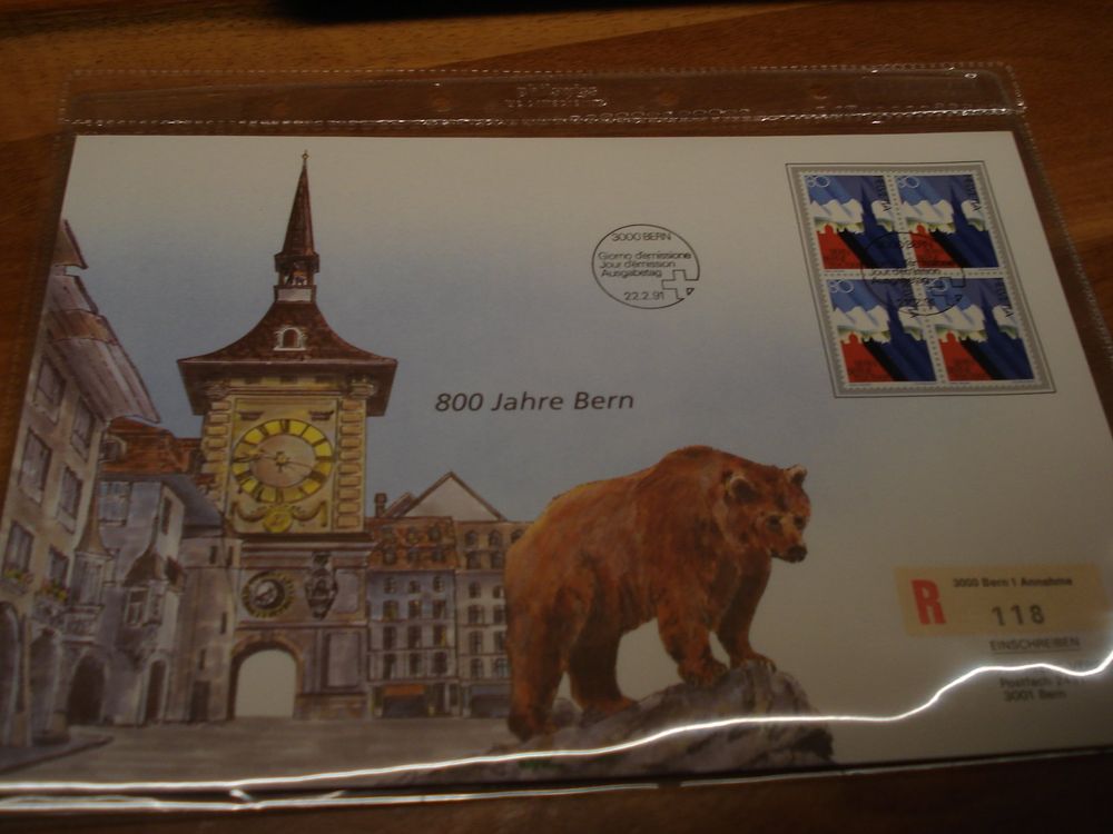FDC-Grossbrief 800 Jahre Bern 1991, 4erblock | Kaufen auf Ricardo