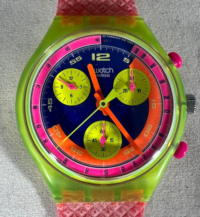 Swatch Chrono GRAND PRIX SCJ101 vintage 1992 (Défectueux) à Biel/Bienne pour CHF 63 – avec ...
