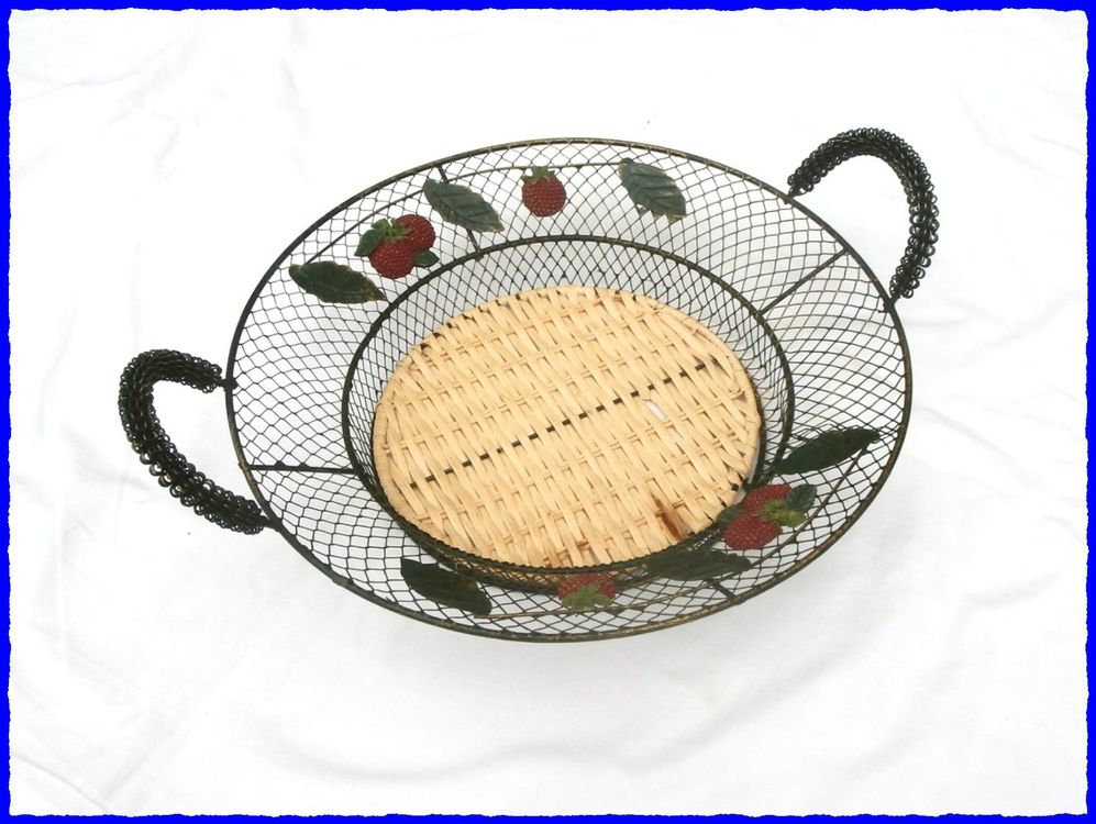 älterer Früchtetkorb / Obstschale - aus Metallgeflecht (Gebraucht) in ...