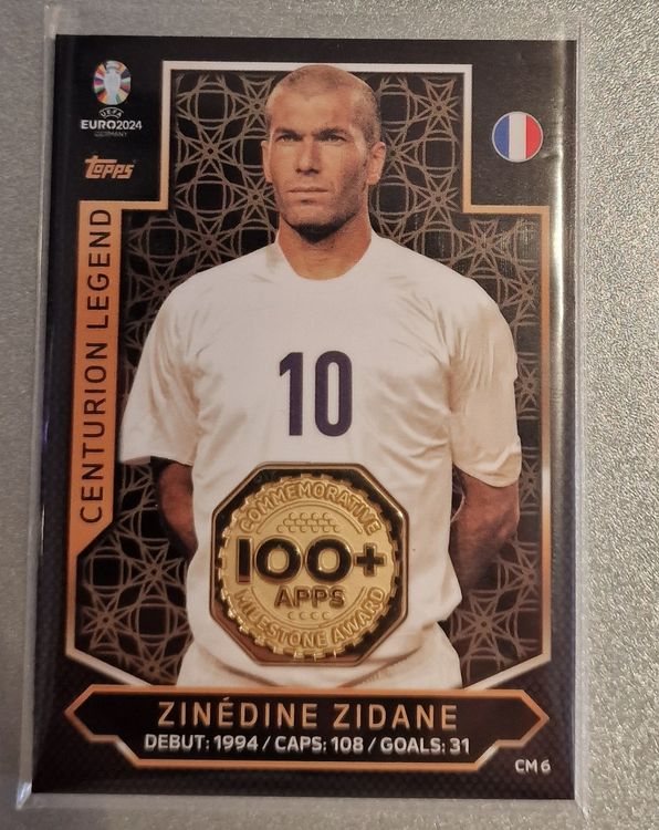 Zinedine Zidane Centurion Relic Match Attax Euro 2024 (Gebraucht) in Neuenegg für CHF 30 – mit ...