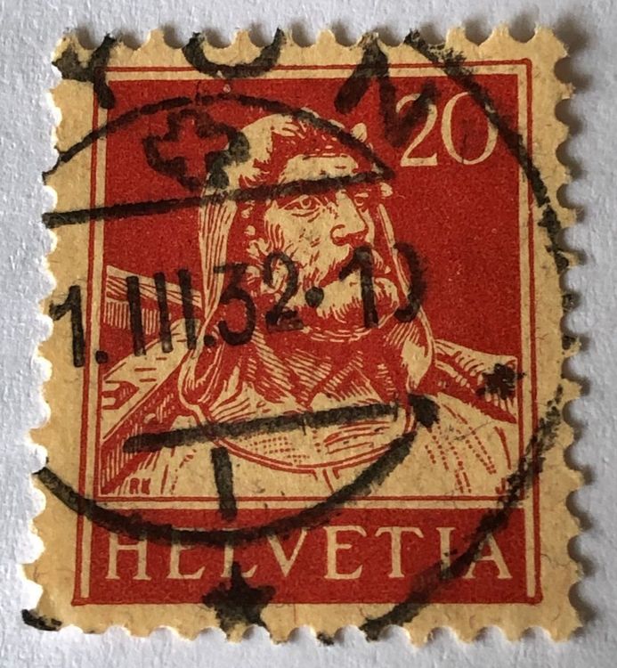 Nr174 HelvetiaTellbrustbild Vollstempel (Gebraucht) in Aarau für CHF 0.5 – mit Lieferung auf ...
