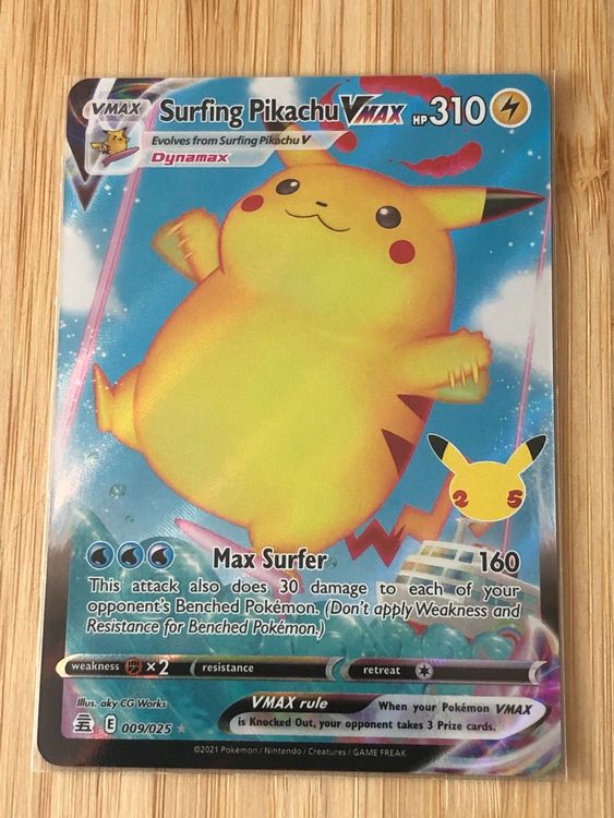 Surfing Pikachu VMax Celebrations EN (Neu (gemäss Beschreibung)) in ...