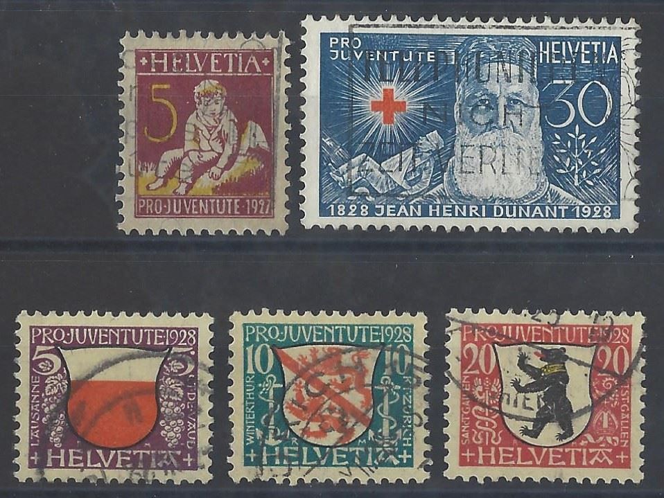 bx11/Pro Ju 1927 + 1928. 0blitérés. (Gebraucht) in Fleurier für CHF 2 ...