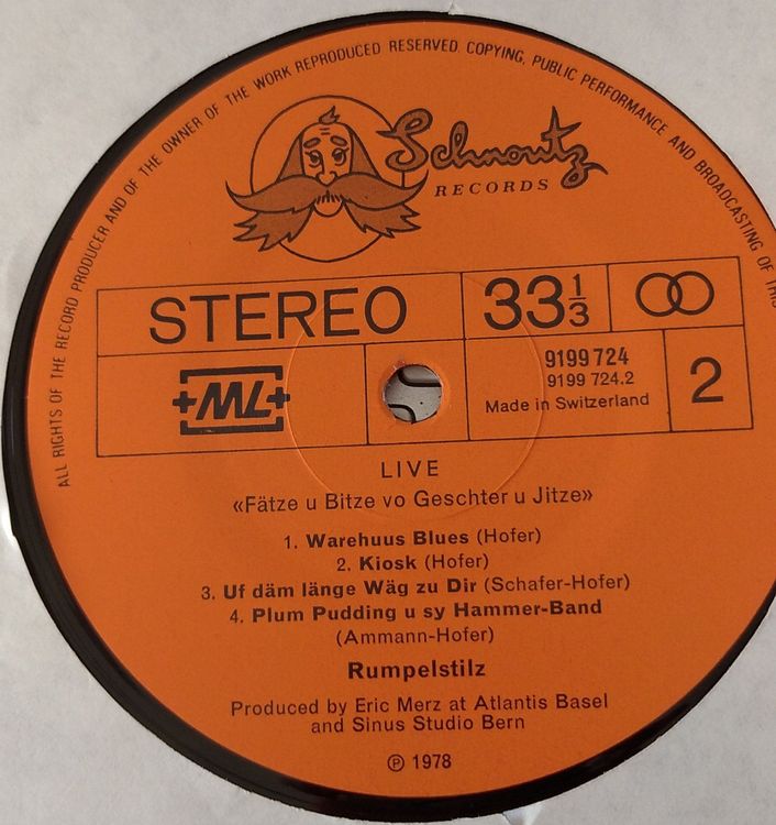 Rumpelstilz – Fätze U Bitze Vo Geschter U Jitze (Doppel-LP) (Gebraucht ...