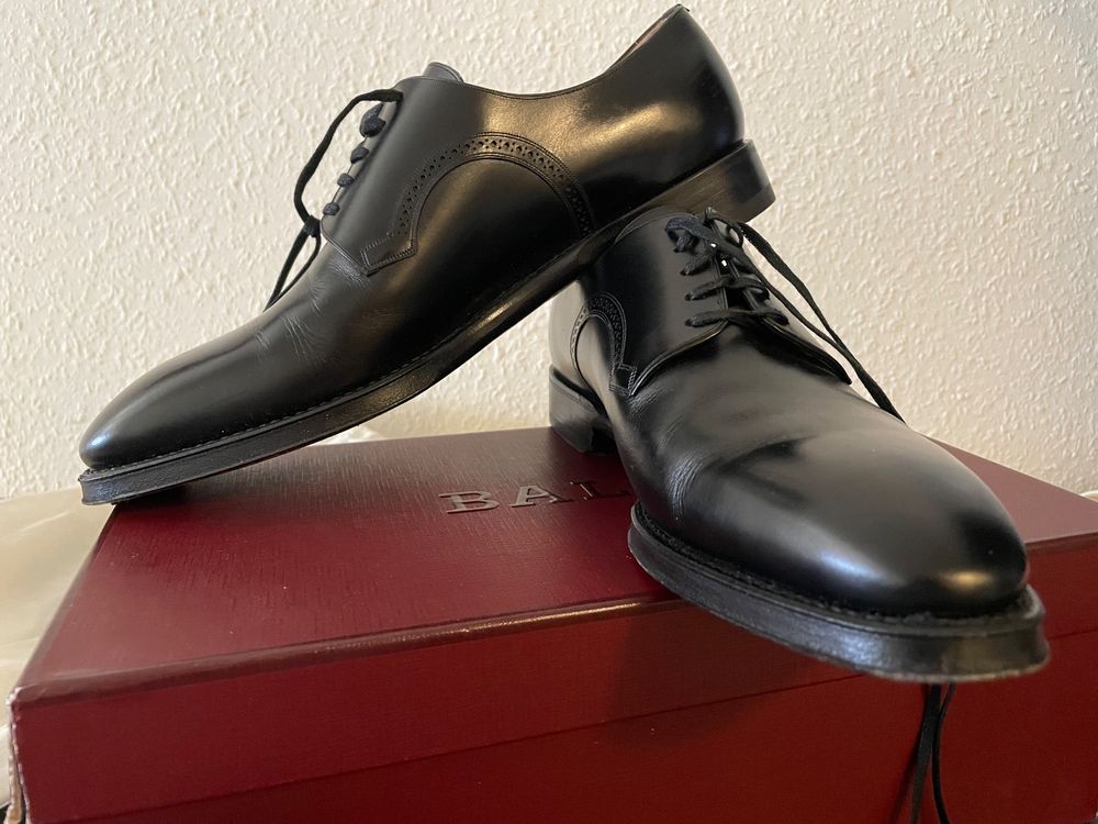 Bally Scamardo Men's leather Derby lace-up shoe in black (Gebraucht) in ...