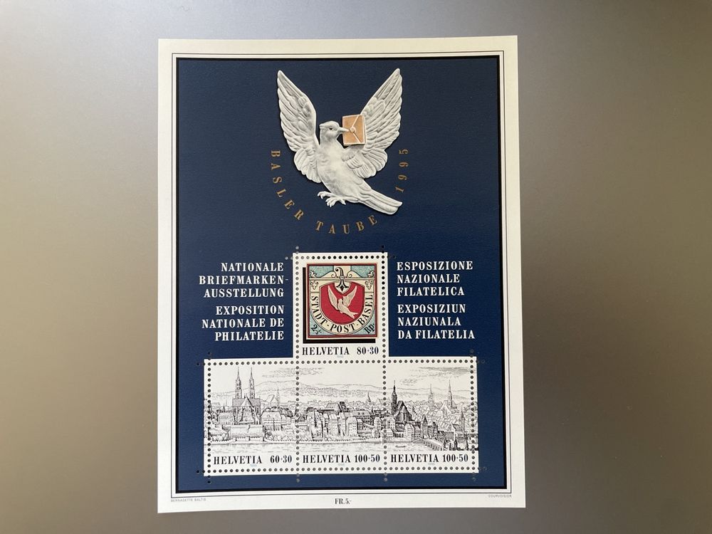 Basler Taube 1995 Nationale Briefmarken Ausstellung, NEU (Neu (gemäss Beschreibung)) in Dällikon ...