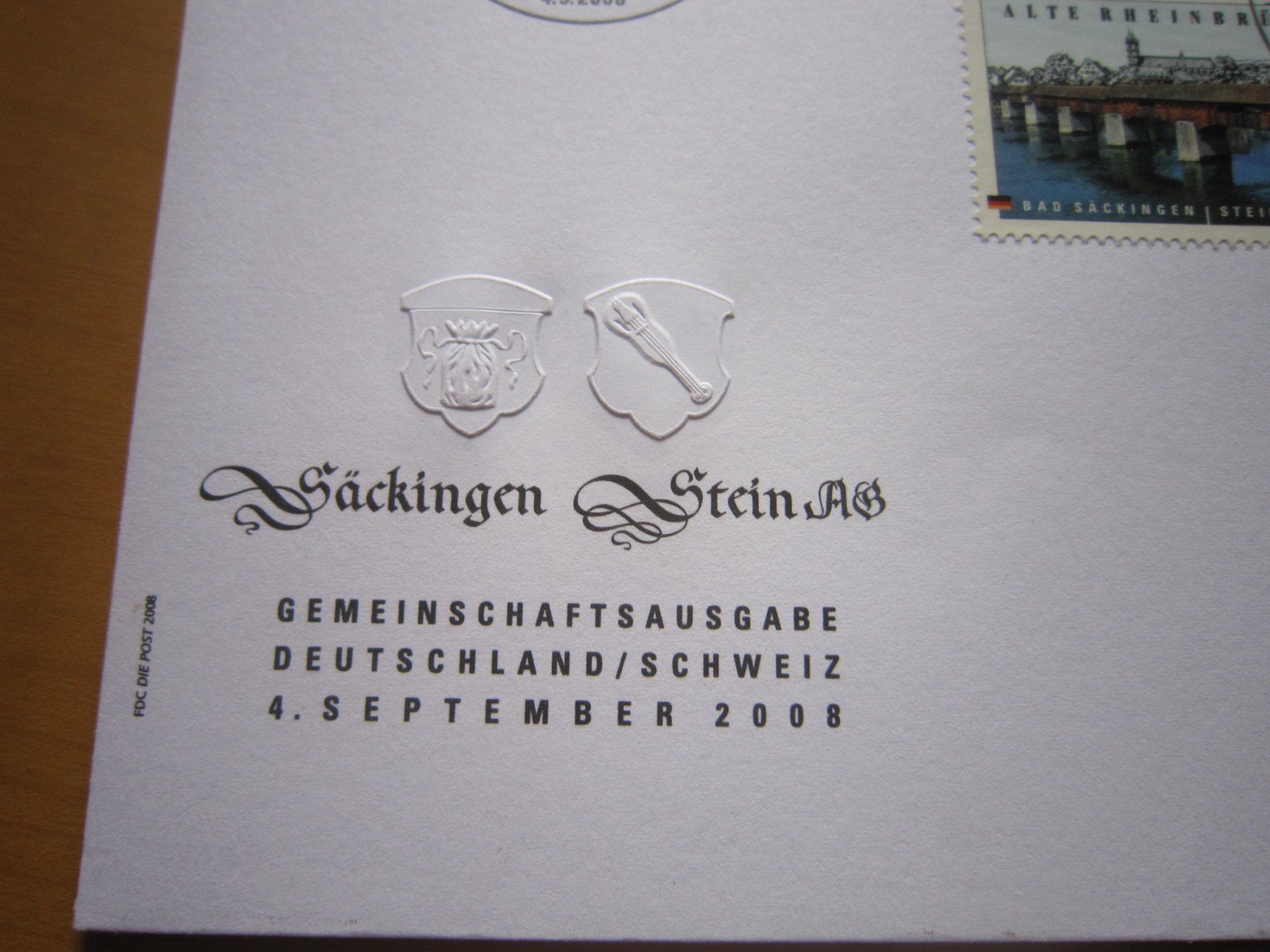 CH 2008 FDC Gemeinschftsausgabe Deutschland AB NUR 75 RP (Gebraucht) in ...