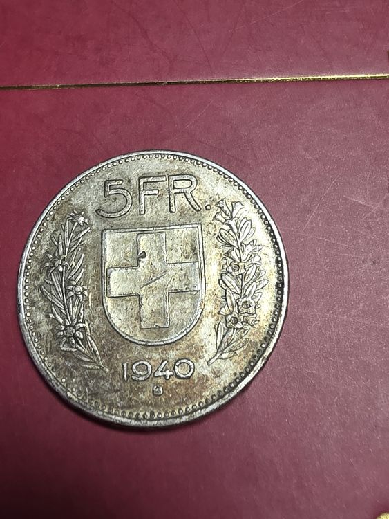 Schweizer 5 Franken Münze 1940 | Kaufen auf Ricardo