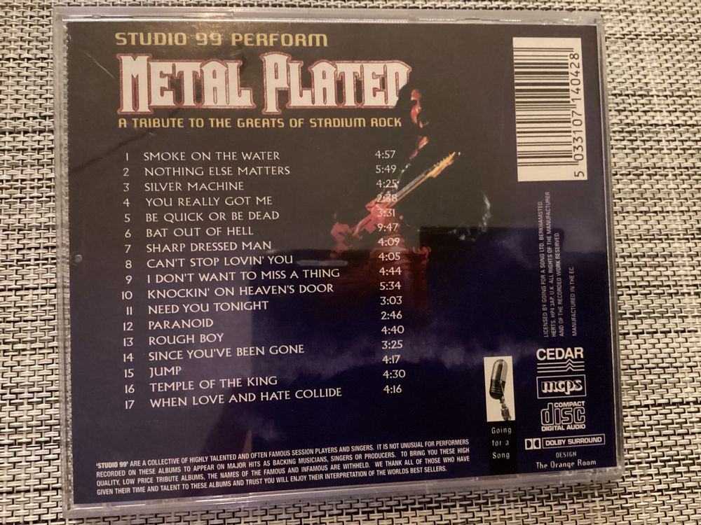 CD Metal Plated — Studio 99 Perform The Hits Of Iron Maiden (Gebraucht ...