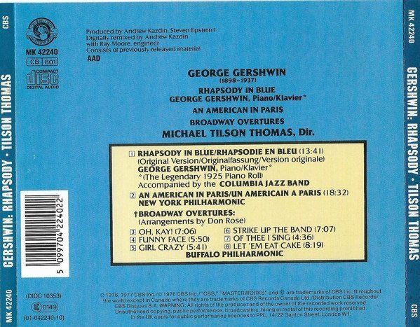 Michael Tilson Thomas plays George Gershwin (D'occasion) à Unterbäch ...