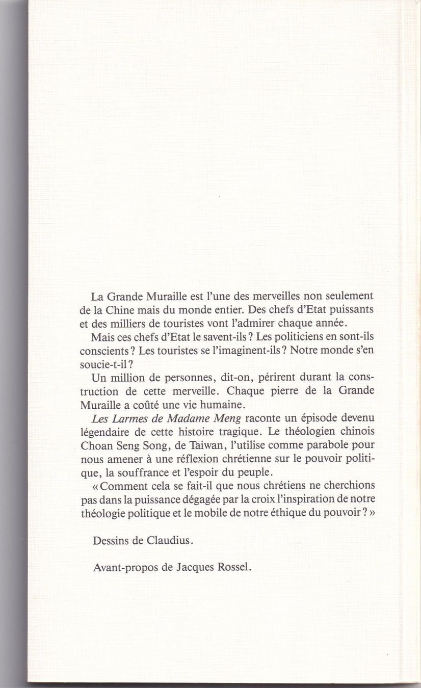 Choan Seng Song - Les larmes de Madame Meng (D'occasion) à Lausanne ...