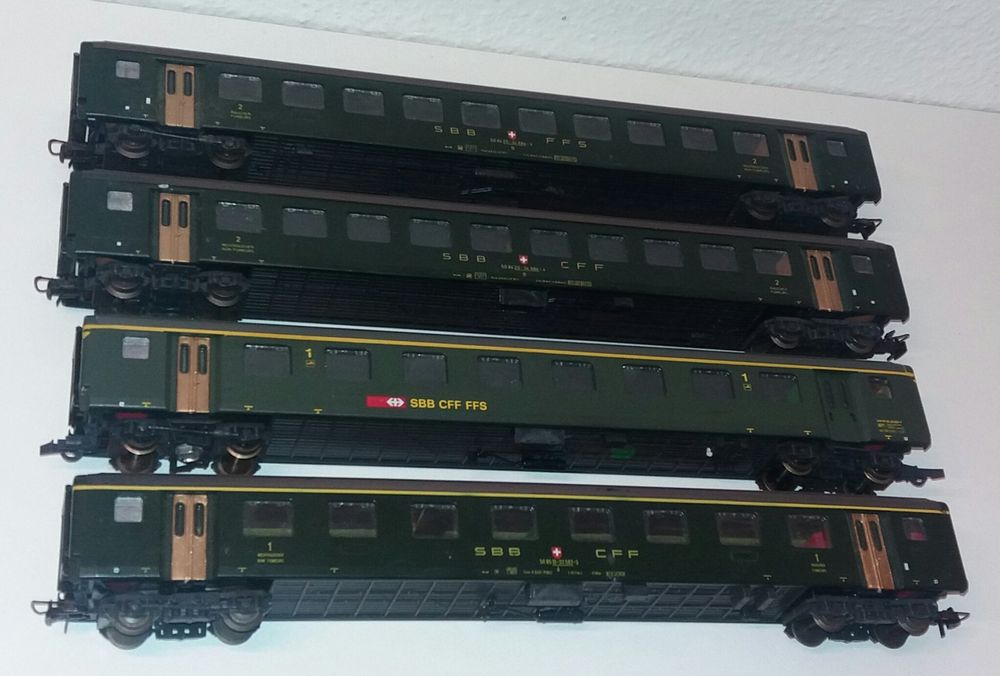 Roco HO - 4-teiliges S/BB Personenwagenset zum spielen (Gebraucht) in ...