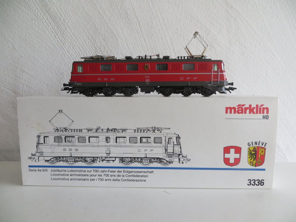 Märklin H0: Kantonslok Ae 6/6 11425 rot SBB, 3336, WS, OVP (Gebraucht ...
