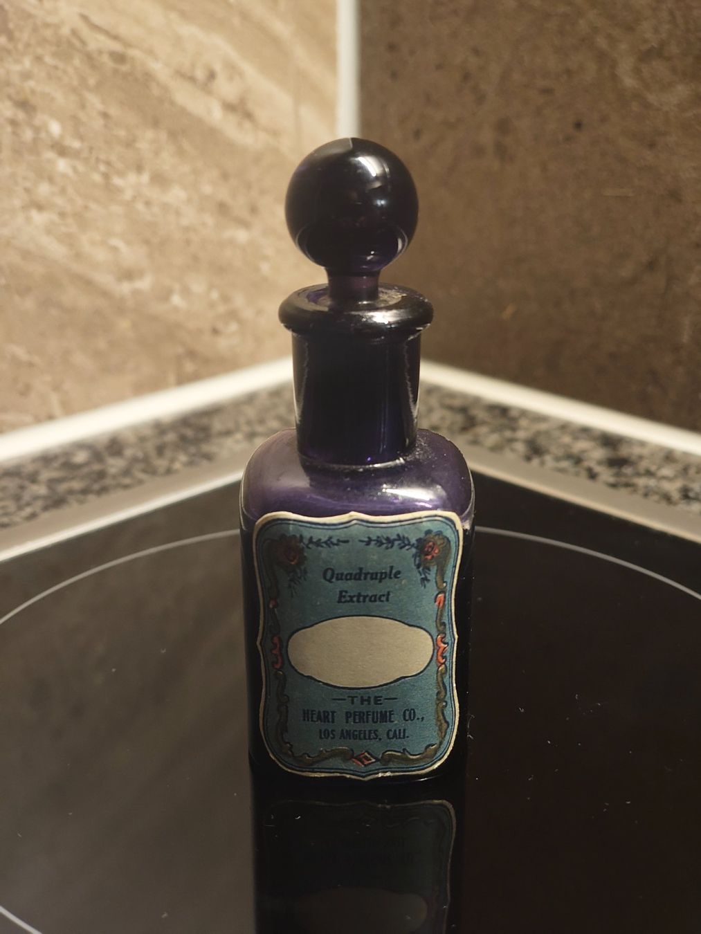 Seltenes Amethyst USA Parfümflakon ~1900 Heart Perfume Co. (Gebraucht ...