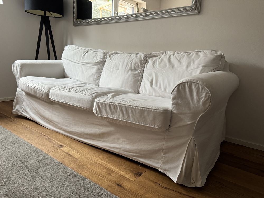 Sofa 3-Sitzer, weiss, Ikea Ektorp | Kaufen auf Ricardo