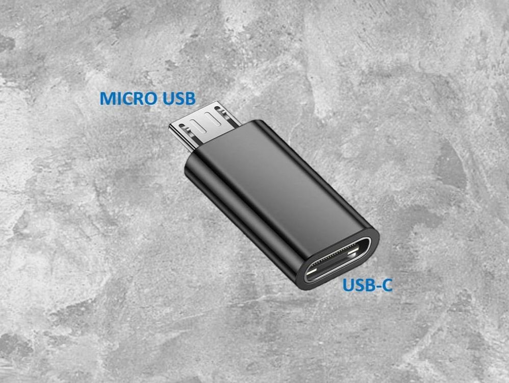 Adapter Micro USB auf USB C aus Kunststoff (Neu und originalverpackt ...