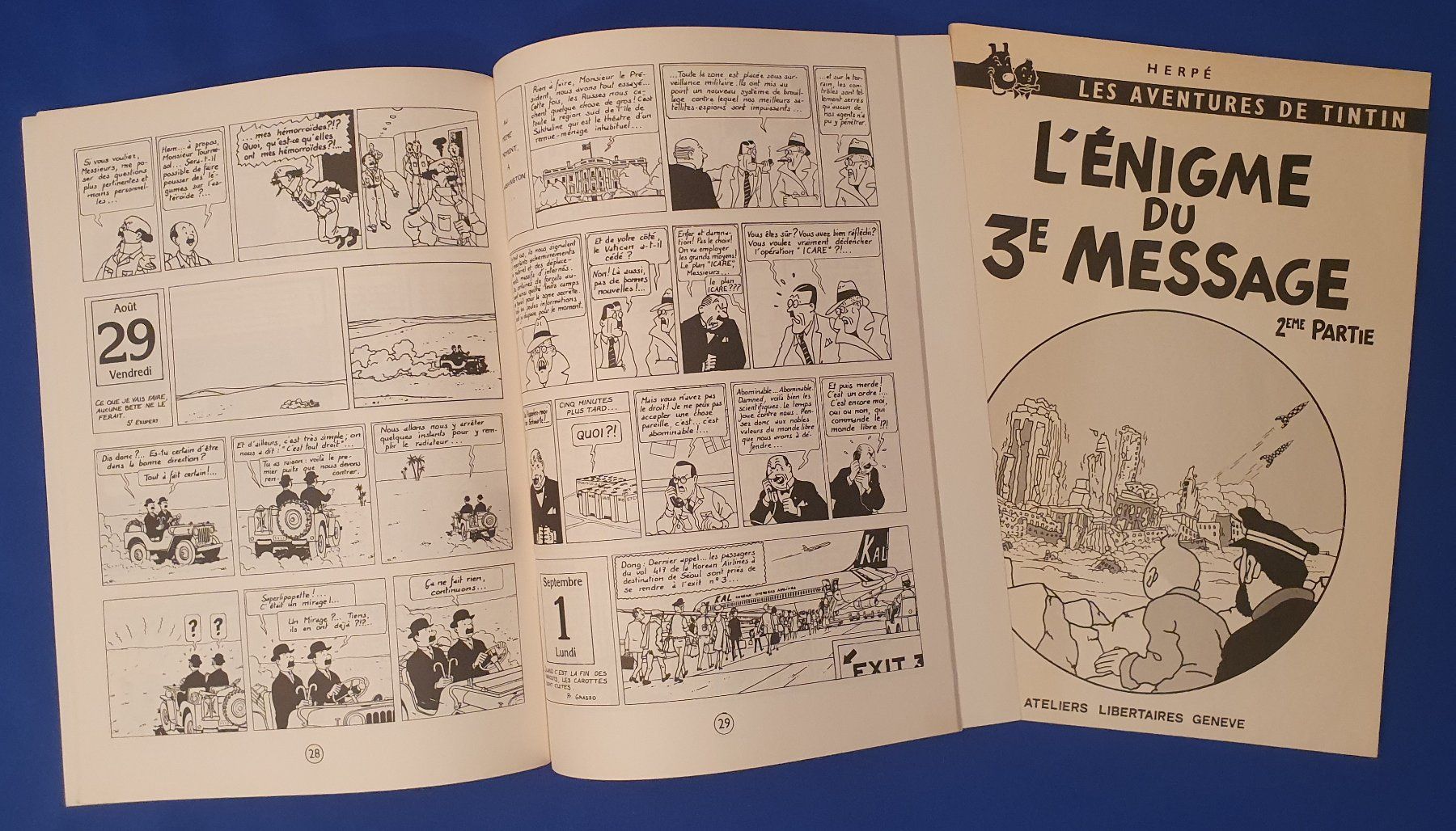 Tintin - L'Énigme du 3e Message, 1ere+2eme Partie, 1986/88 (Neu (gemäss ...