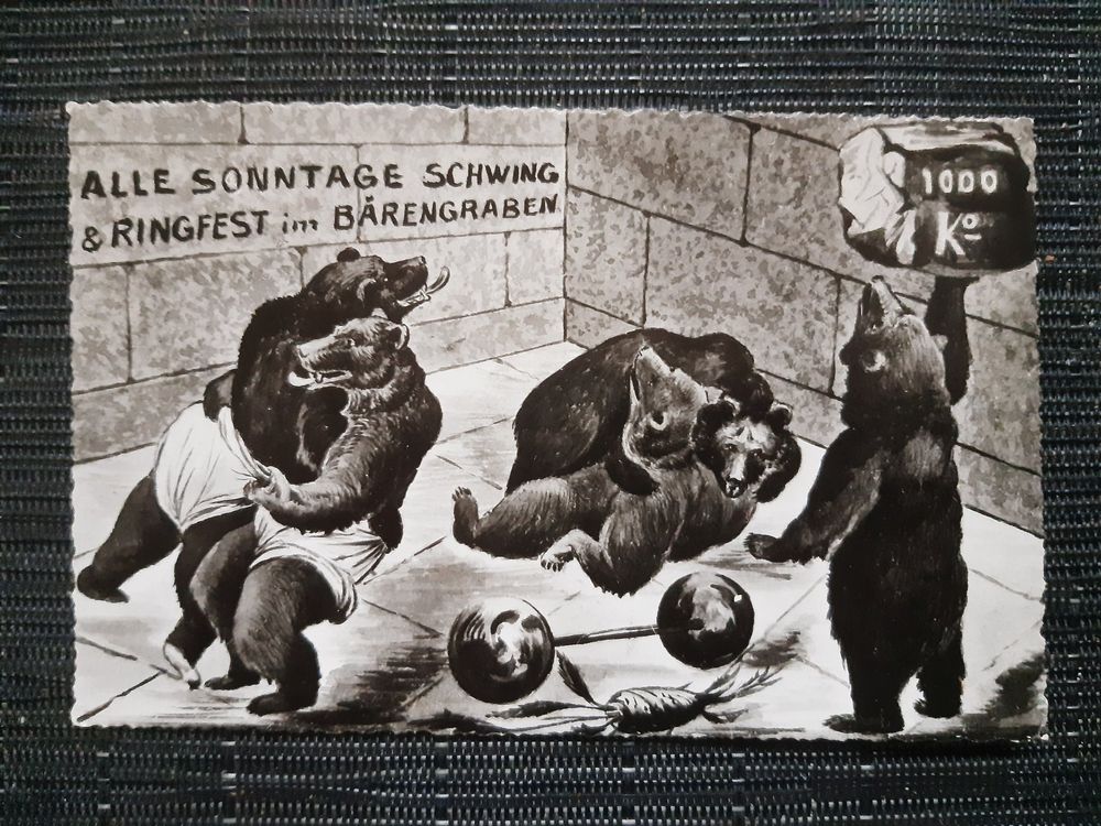 SCHERZKARTE SCHWING & RINGFEST BERN BÄRENGRABEN - 03.07.1941 | Kaufen ...