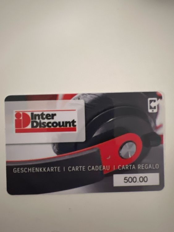 Interdiscount Geschenkkarte CHF 500 (Neu und originalverpackt) in ...