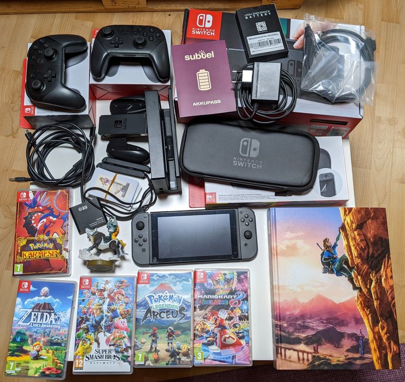 Nintendo Switch 1st Gen mit viel Zubehör (Gebraucht) in Gondiswil für ...