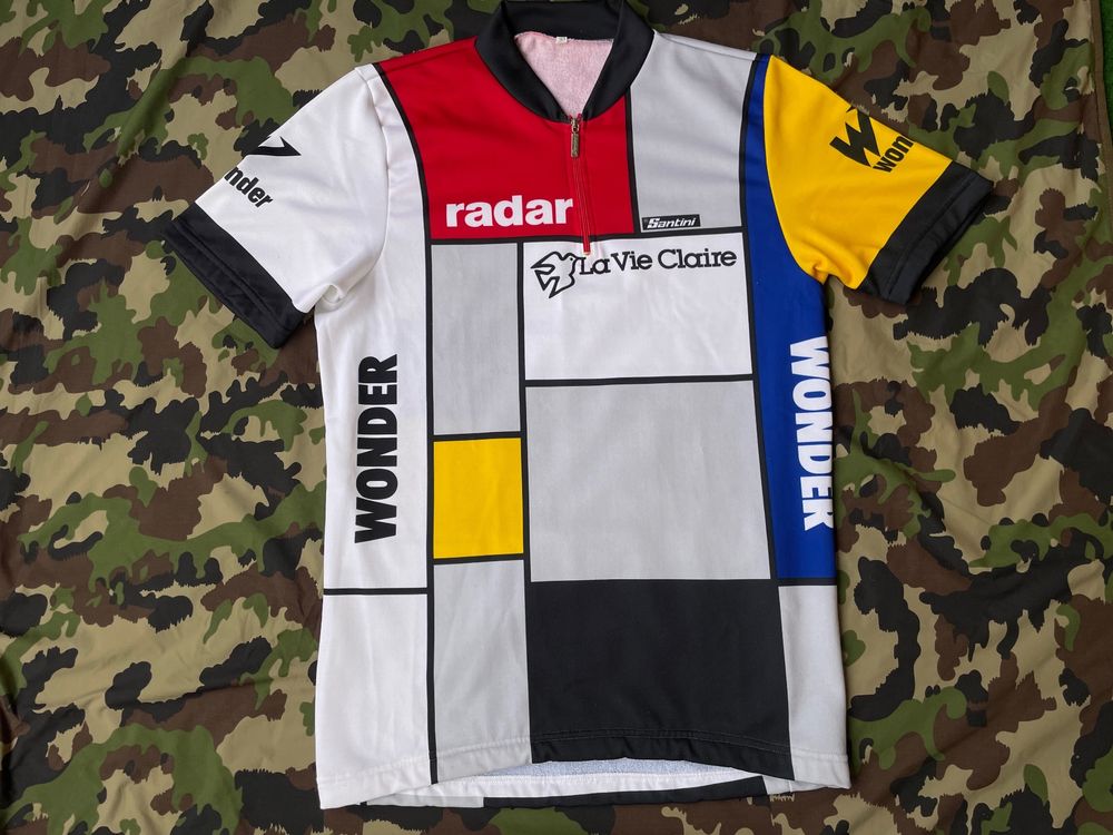 really rare 1985 Piet Mondrian cycling jersey Santini Sz XXL (Gebraucht ...