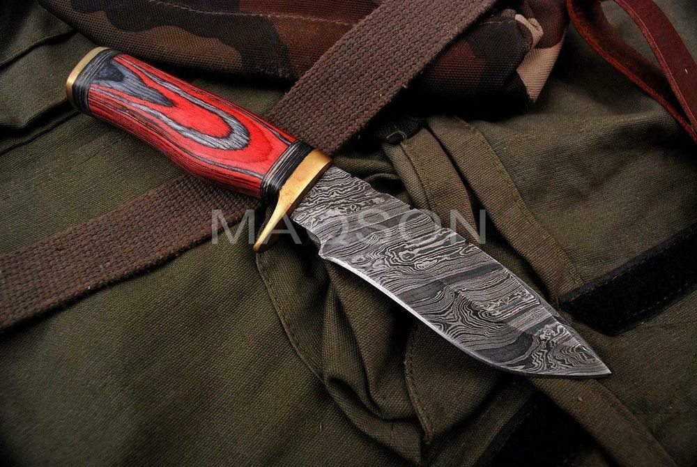 Damast Messer Damaszener Stahl Jagd Messer Damascus (Neu (gemäss ...