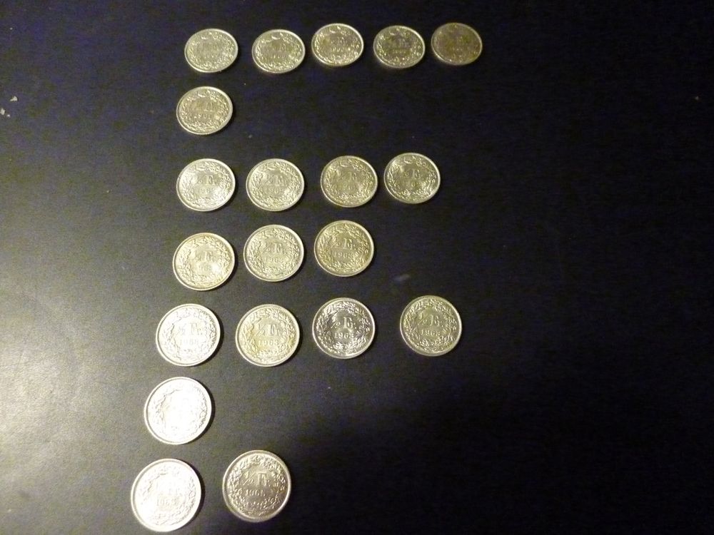 20 Silbermünzen aus den 60er Jahren 50 Rappen (Gebraucht) in Luzern für ...